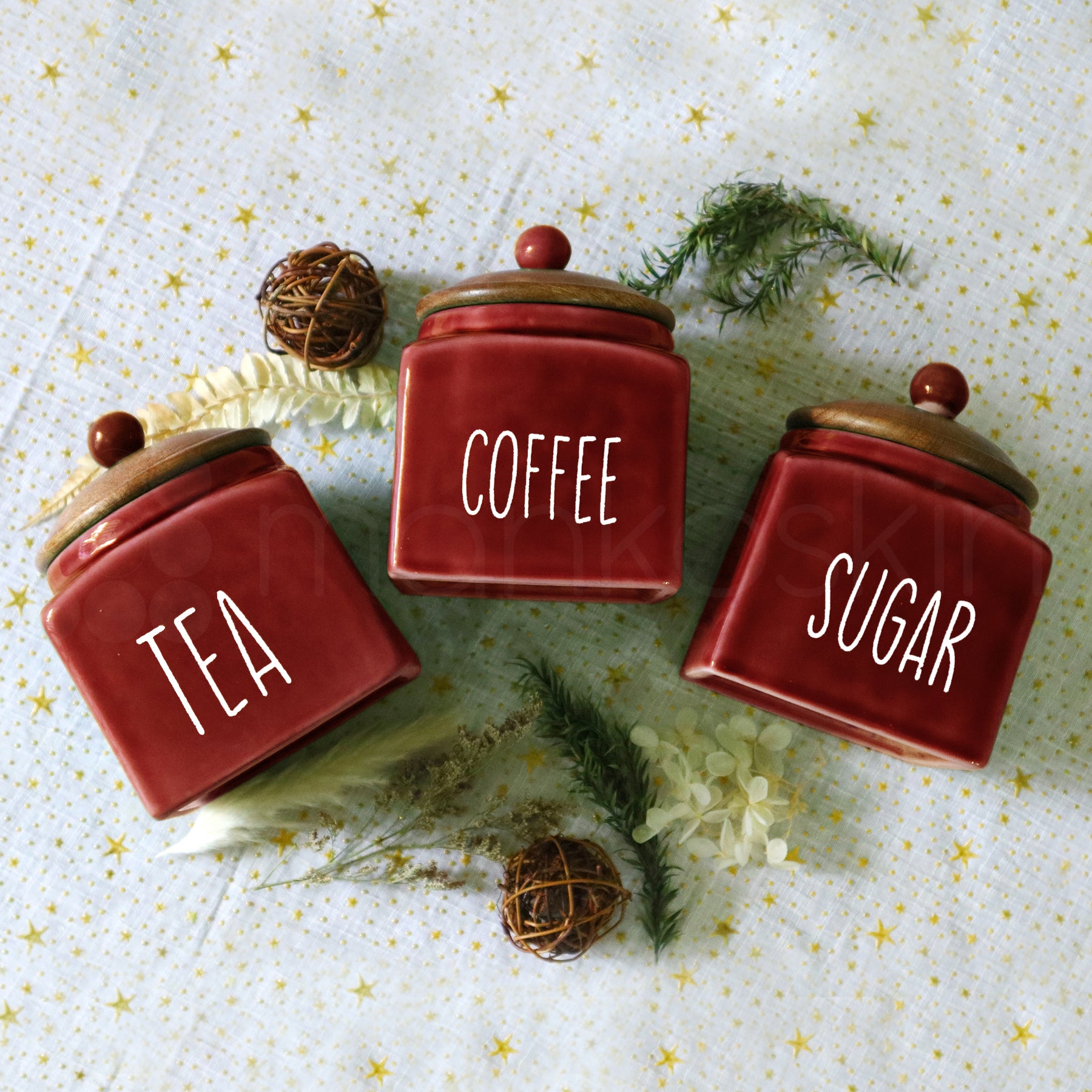 Kitchen Jar set - Red